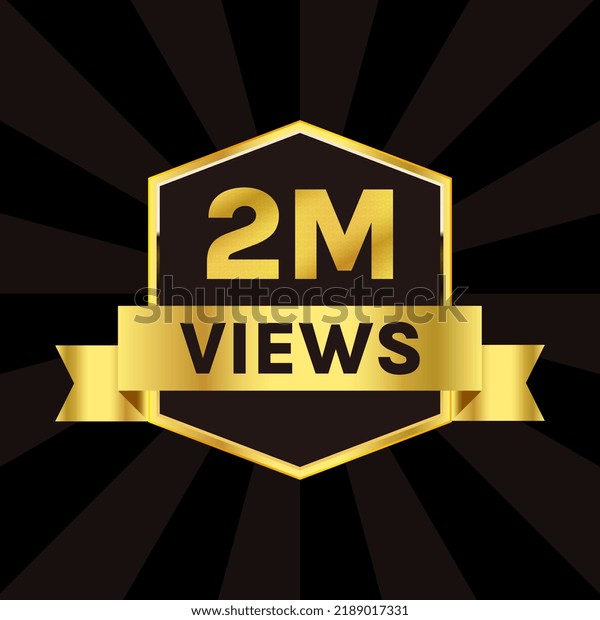 2 millones de vistas diseño de: vector de stock (libre de regalías ...
