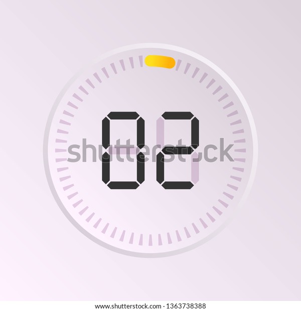 2 Minutes Stopwatch Vector Icon Digital Stock Vector (Royalty Free ...
