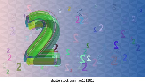 Number 2 Background Vector Stock Vector (Royalty Free) 568307329