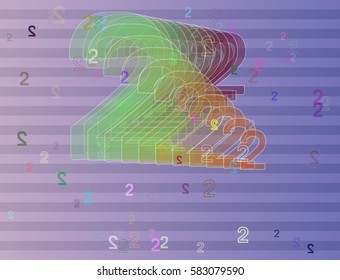 2 Number Design Background Stock Vector (Royalty Free) 583079590 ...