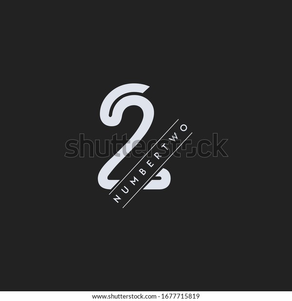 2 Number Logo Abstract Digit Elegant Stock Vector (Royalty Free ...