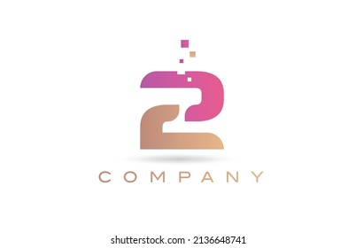 2 Number Logo Icon Company Business Stock Vector (Royalty Free ...
