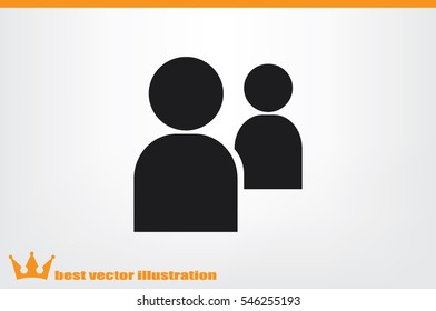 2 People Icon Vector Illustration Stock Vector (Royalty Free) 550645897 ...