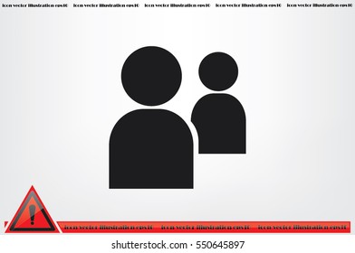 2 People Icon Vector Illustration Stock Vector (Royalty Free) 550645897 ...