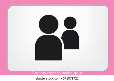 2 People Icon Vector Illustration Stock Vector (Royalty Free) 571071721 ...