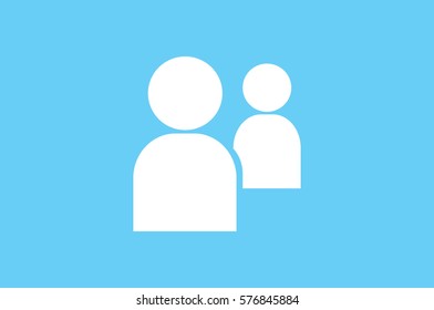 2 People Icon Vector Illustration Stock Vector (Royalty Free) 595786412