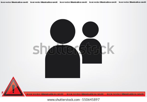 2 People Icon Vector Illustration Stock Vector (Royalty Free) 550645897 ...