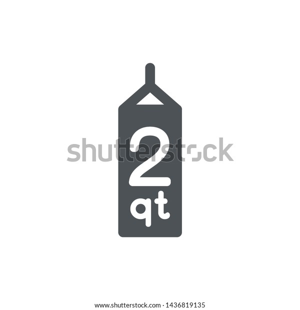 2 Quart Sign Qt Mark Estimated Stock Vector (Royalty Free) 1436819135 ...