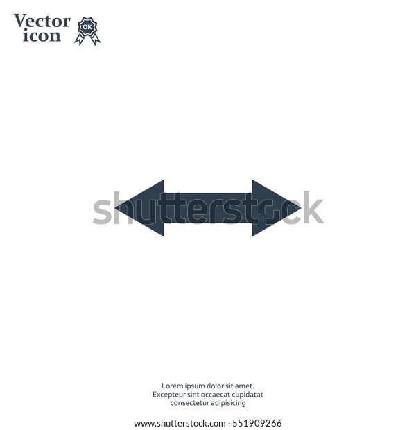 2 Side Arrow Illustration Icon Stock Vector (Royalty Free) 551909266 ...