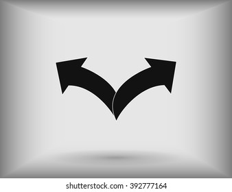 2 Side Arrow Premium Illustration Icon Stock Vector (Royalty Free ...