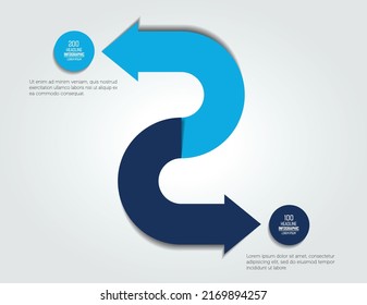 2 Step Arrow Diagram Scheme Infographic Stock Vector (Royalty Free ...