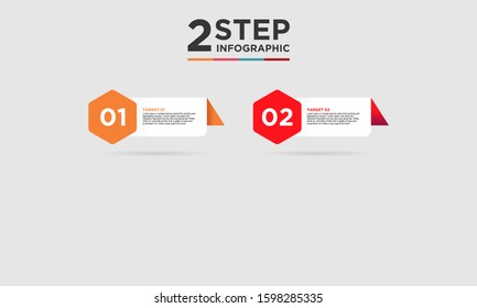 2 Step Infographic Element Business Concept Stock Vector (Royalty Free ...