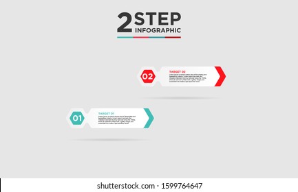 2 Step Infographic Element Business Concept Stock Vector (Royalty Free ...