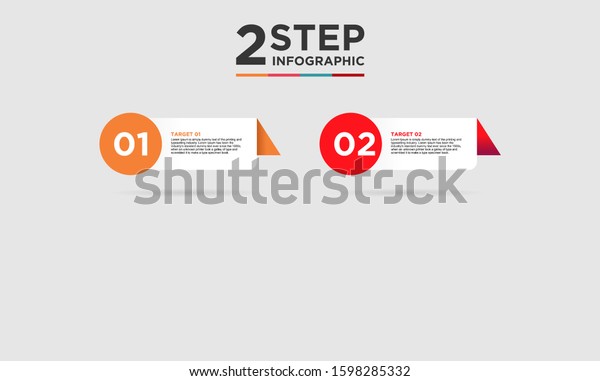 2 Step Infographic Element Business Concept Stock Vector (Royalty Free ...