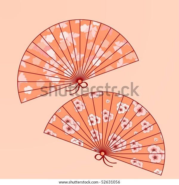 2 Vector Traditional Japanese Fans Stock Vector (Royalty Free) 52631056 ...