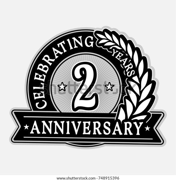 2 Years Anniversary Logo Template Vector Stock Vector (Royalty Free ...