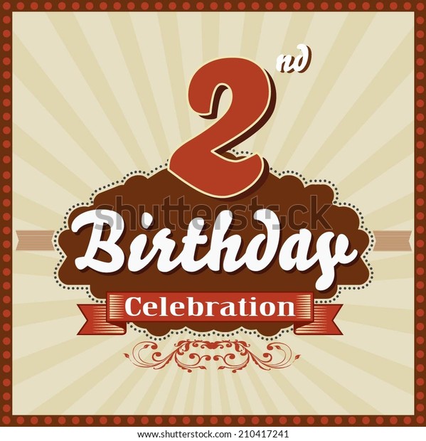 2 Years Celebration 2nd Happy Birthday: เวกเตอร์สต็อก (ปลอดค่าลิขสิทธิ์ ...