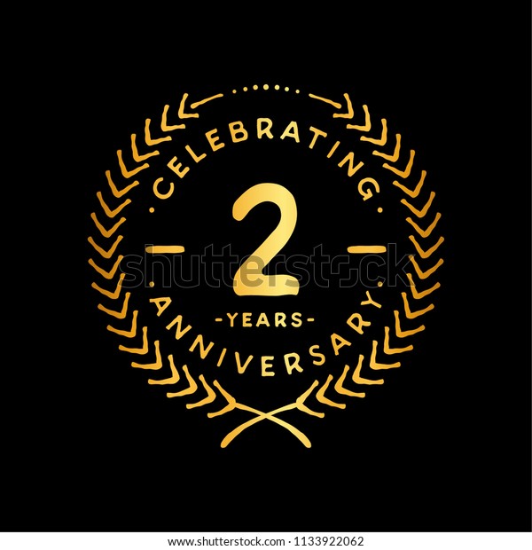2 Years Design Template 2nd Vector Stock Vector (Royalty Free ...