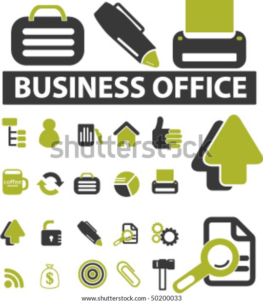 20 Business Office Signs Vector Stock Vector (Royalty Free) 50200033 ...