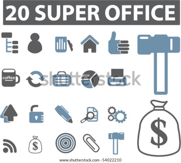 20 Business Office Signs Vector Stock Vector (Royalty Free) 54022210 ...