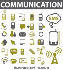 20 Communication Signs Vector Stock Vector (Royalty Free) 48380941 ...