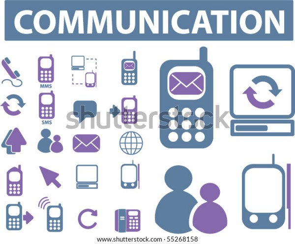 20 Communication Signs Vector Stock Vector (Royalty Free) 55268158 ...