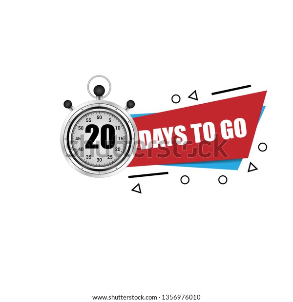 20 Days Go Sign Stock Vector (Royalty Free) 1356976010