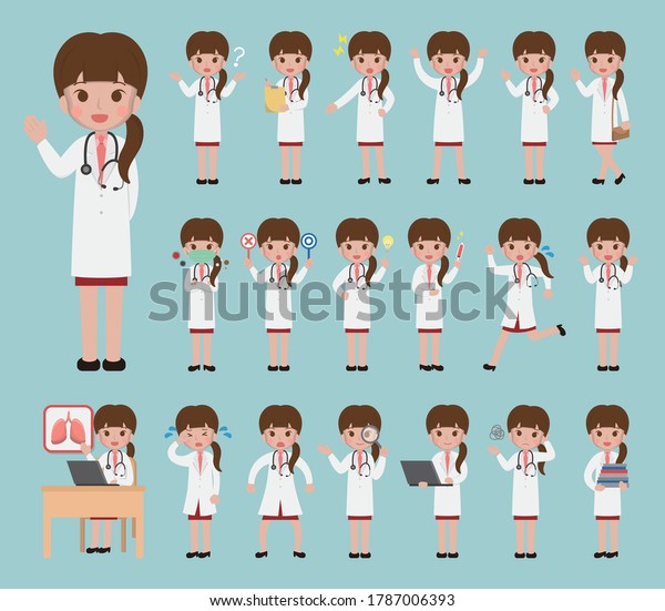 20 Different Cartoon Comic Doctor Illustrations Stock Vector (Royalty ...