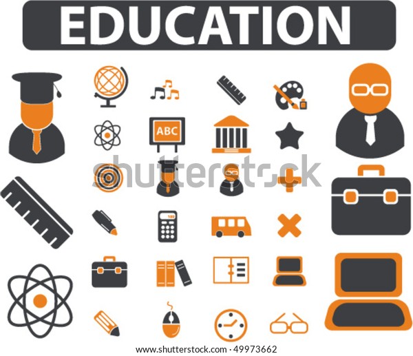 20 Education Signs Vector Stock Vector (Royalty Free) 49973662 ...