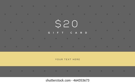 20 Gift Card 20 Dollar Gift Stock Vector (Royalty Free) 464353673