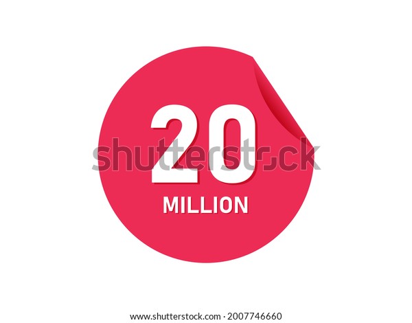 20 Million Texts On White Background Stock Vector (Royalty Free ...