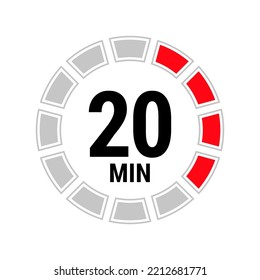 20 Minute Vector Icon Stopwatch Symbol Stock Vector (Royalty Free ...