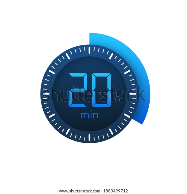 20 Minutes Stopwatch Vector Icon Stopwatch Stock Vector (Royalty Free ...