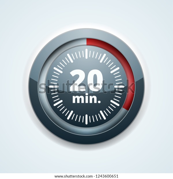 20 Minutes Time Button Illustration Stock Vector (Royalty Free ...