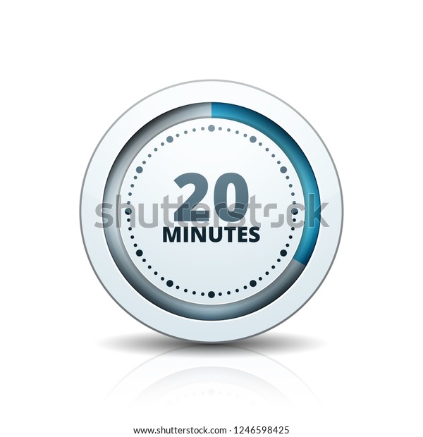 20 Minutes Time Button Illustration Stock Vector (Royalty Free ...