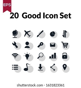 20 Mobile Icon Set Digital Icon Stock Vector (Royalty Free) 1631823361 ...