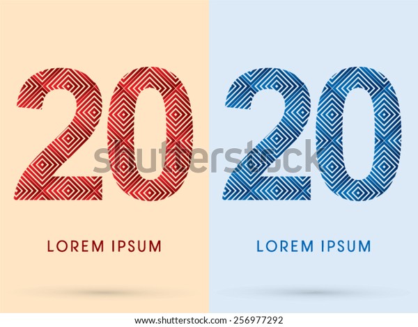 20 Number Luxury Font Designed Using Stock Vector (Royalty Free ...