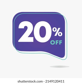 20 Off Banners Discount Label Design Stock Vector (Royalty Free ...