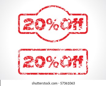 20 Off Grunge Stamp Vector Illustration: vector de stock (libre de ...