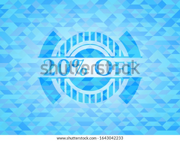 20 Off Light Blue Mosaic Emblem Stock Vector (Royalty Free) 1643042233 ...