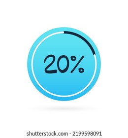 20 Percent Chart Vector Percentage Infographic Stock Vector (Royalty ...