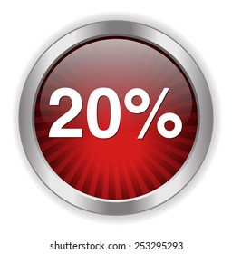 20 Percent Icon Stock Vector (Royalty Free) 253295293 | Shutterstock