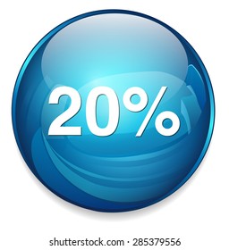 20 Percent Icon Stock Vector (Royalty Free) 285379556 | Shutterstock