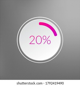 20 Percent Isolated Pie Chart Percentage: เวกเตอร์สต็อก (ปลอดค่า ...