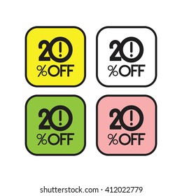 20 Percent Off Vector Stock Vector (Royalty Free) 412022779 | Shutterstock