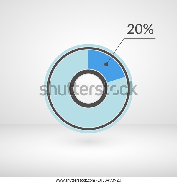 20 Percent Pie Chart Isolated Symbol Stock Vector (Royalty Free ...