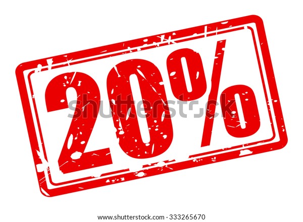 20 Percent Red Stamp Text On Stock Vector (Royalty Free) 333265670 ...