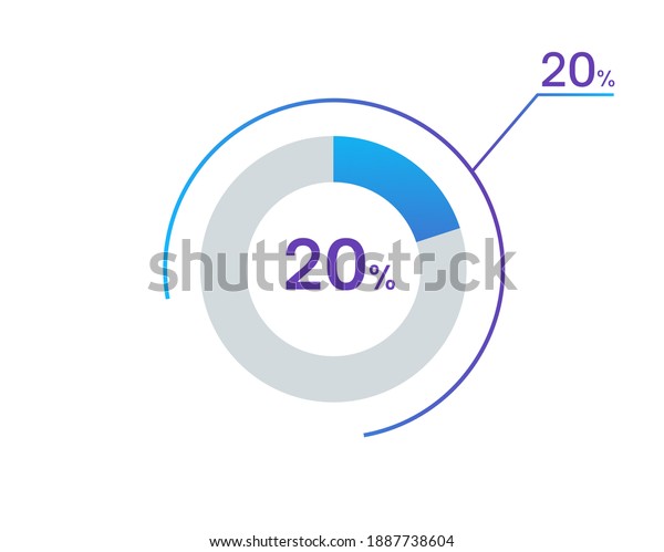 20 Percents Pie Chart Infographic Elements Stock Vector (Royalty Free ...