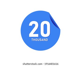 20 Thousand Texts On Blue Sticker Stock Vector (Royalty Free ...