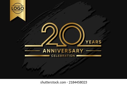 20 Year Anniversary Celebration Design Template Stock Vector (Royalty ...